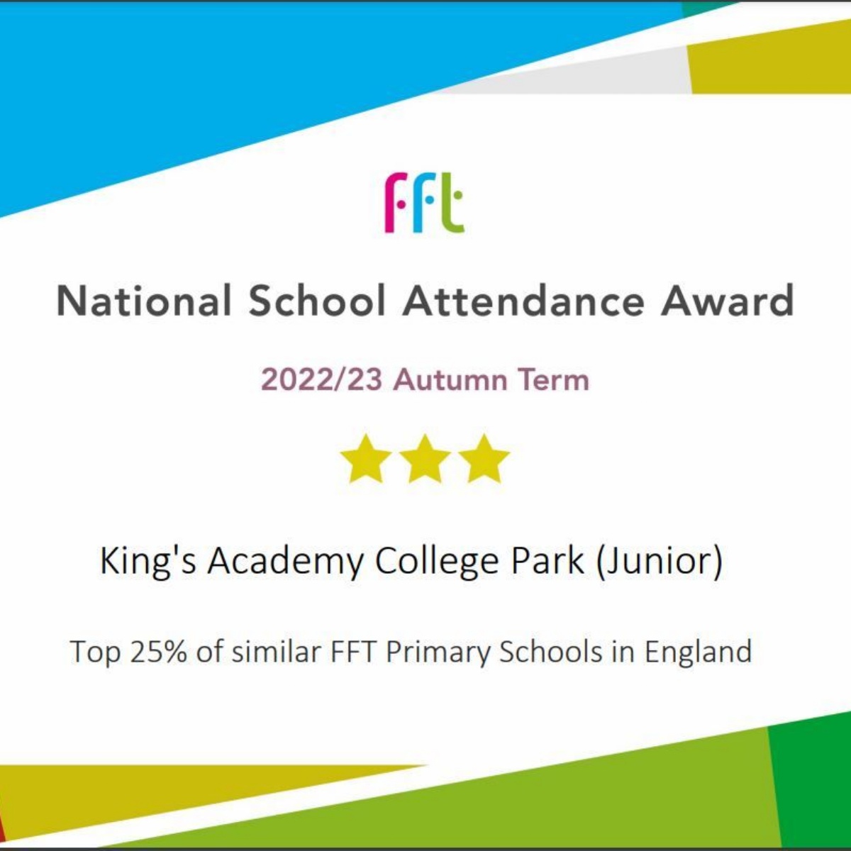 King's Academy College Park - KACP Attendance award